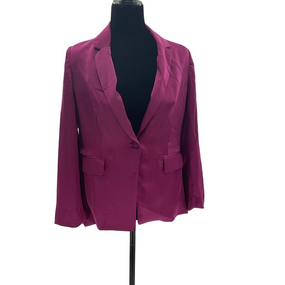 hazel | Jackets & Coats | Purple Hazel Silk Blazer | Poshmark